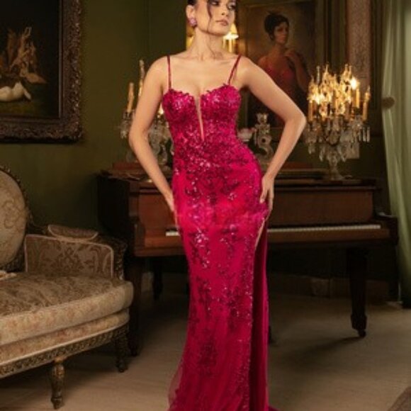 2118 | Dresses | Fuschia Formal Dress Prom Party Evening Gala Wedding ...